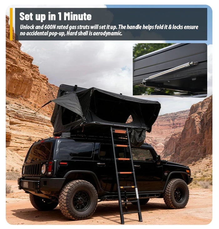 GeerTop Fold Aluminum Hard Shell Car Rooftop Tent